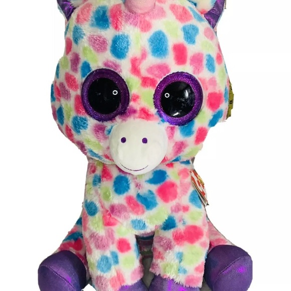 Ty | Toys | Ty Beanie Boos Wishful The Unicorn Glitter Eyes 7 Large ...